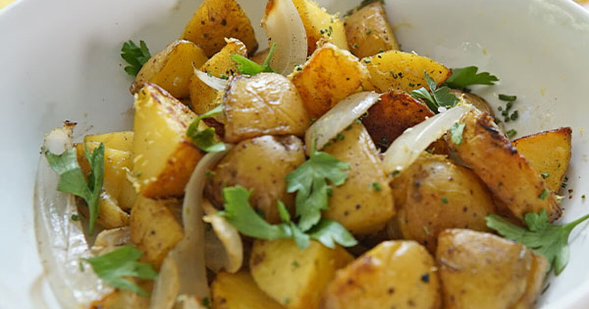 Charred Onion New Potato Hash