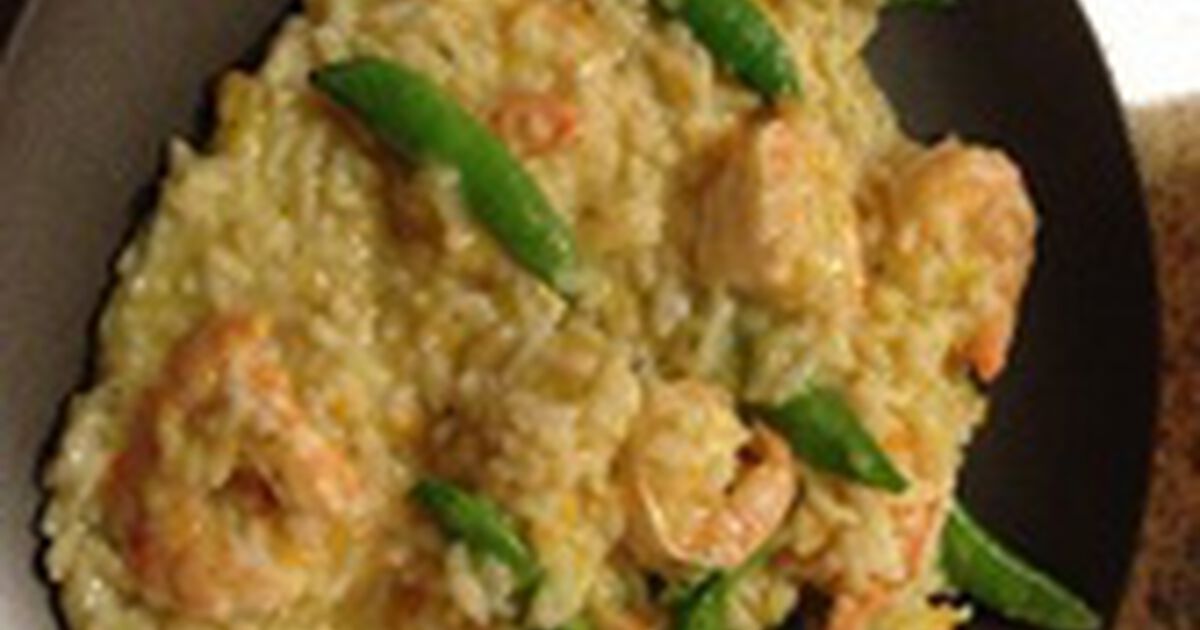 Risotto with Shrimp, Sugar Snap Peas & Tarragon