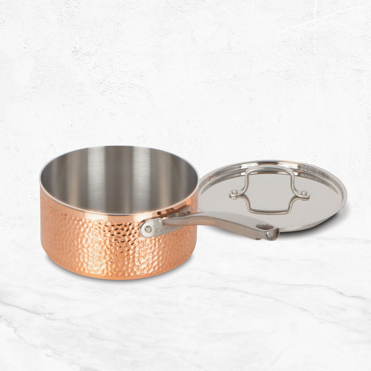 8-Piece Copper Hand Hammered Stainless Steel Cookware Set