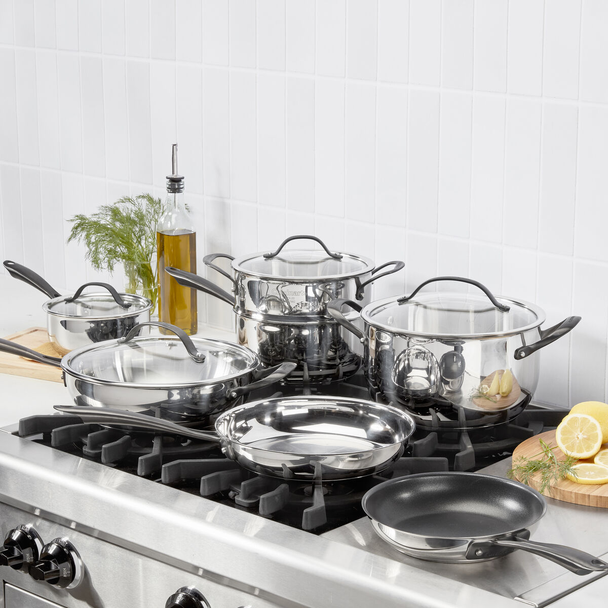 Radiant Pro Stainless with Brushed Titanium Finish 11-Piece Set