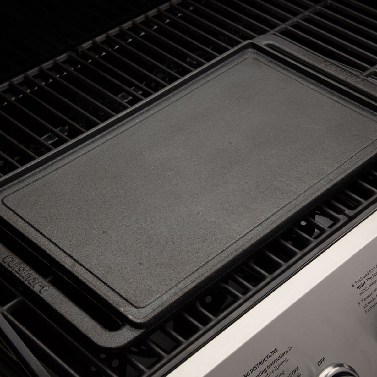 Reversible Cast Iron Grill/Griddle Plate