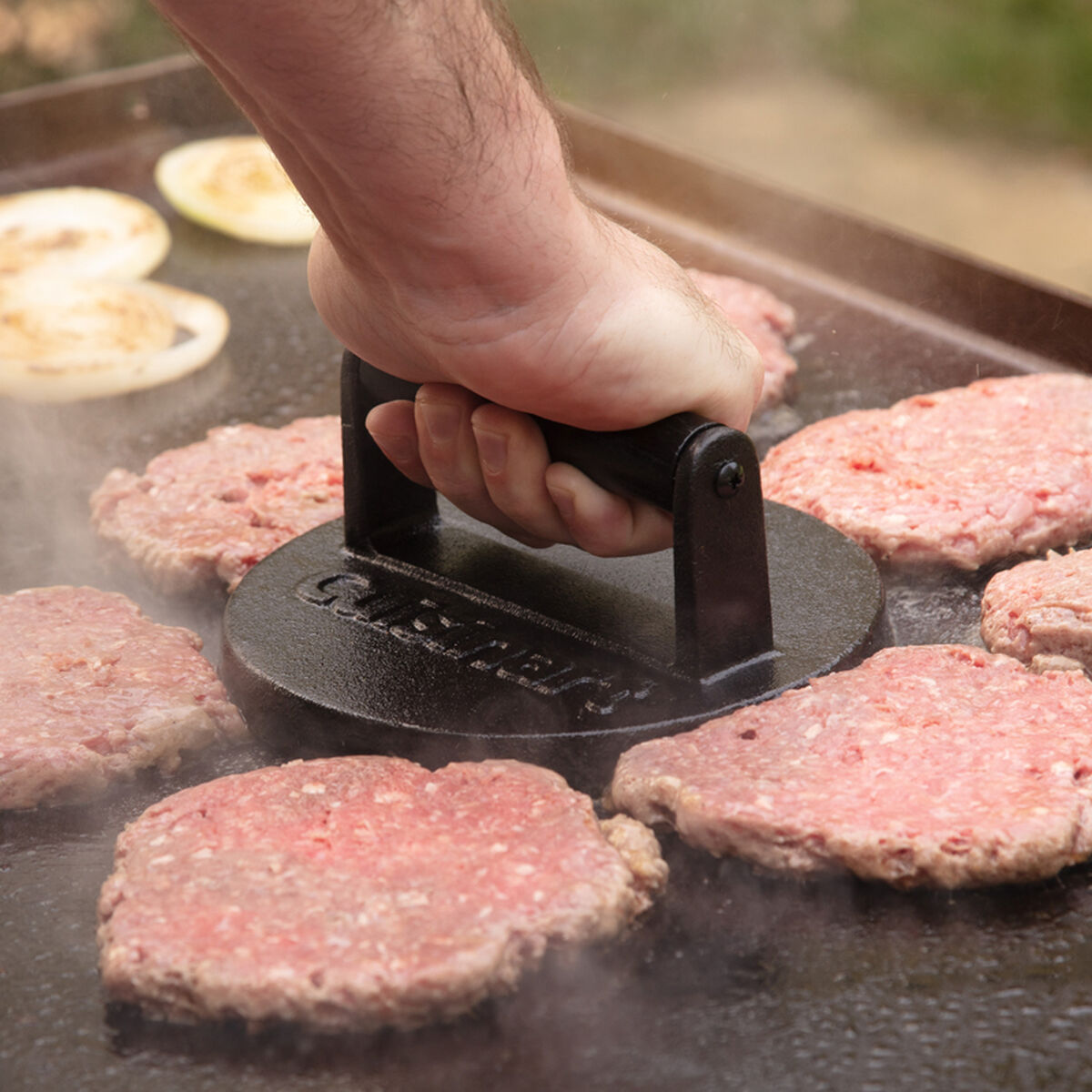 6.5" Cast Iron Smashed Burger Press