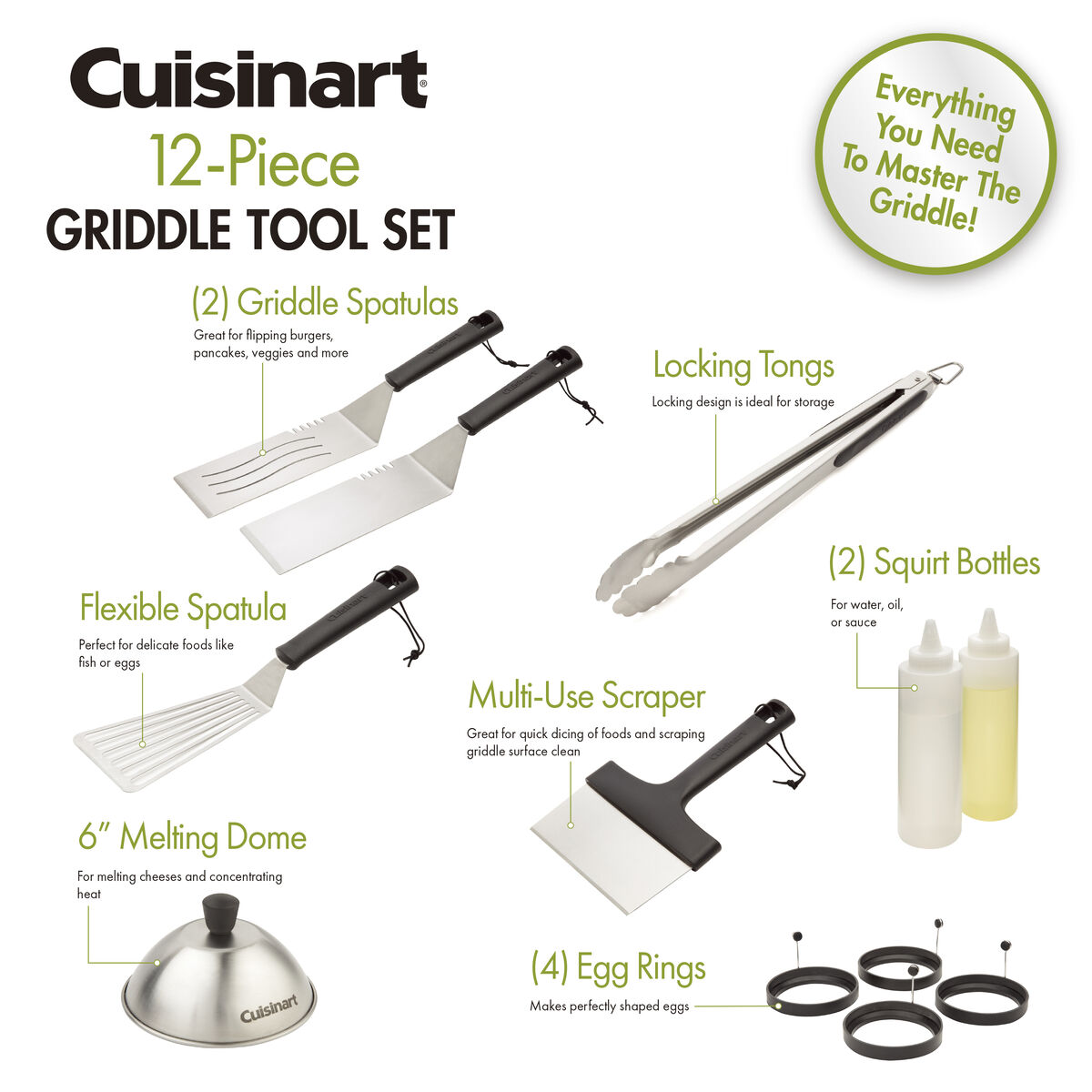 12 Piece Griddle Tool Set - Cuisinart